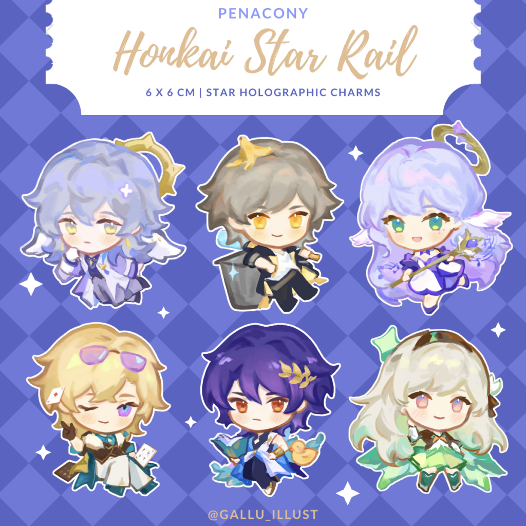 Honkai Star Rail Keychains - Penacony by Gallu_illust - in.cube8r