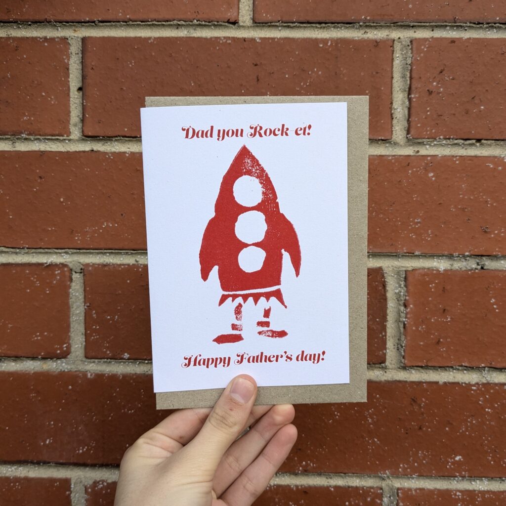 Dad you Rock-et! - Father's Day Card by Lara Girgis Art - in.cube8r