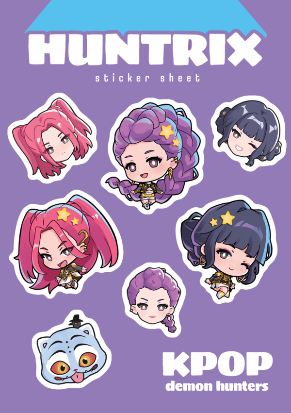 KDH - Huntrix Sticker Sheet by Ammybunny - in.cube8r
