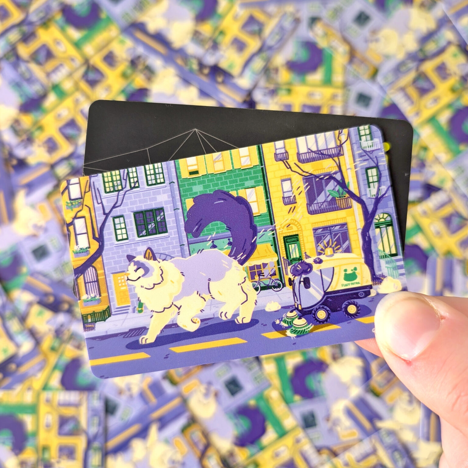 Downtown Shedder Cat Waterproof Matte Vinyl Sticker - Travel Card ...