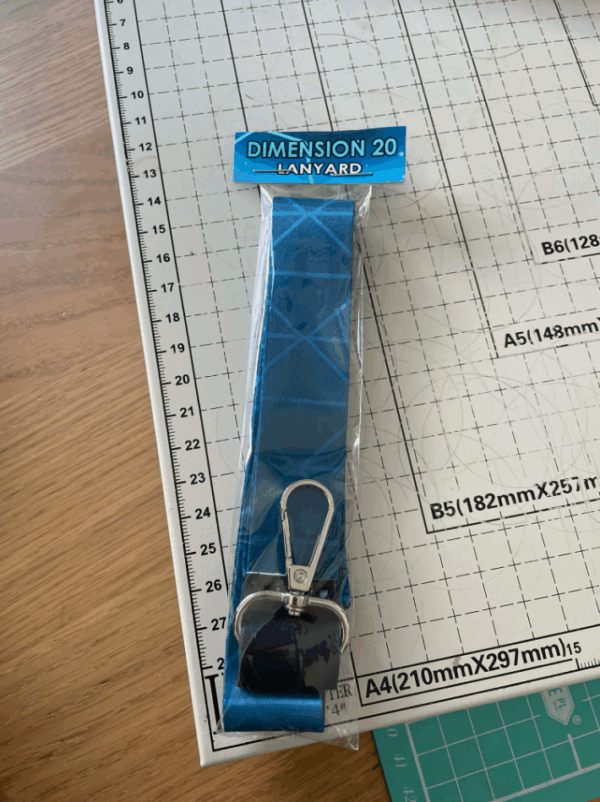 Dropout - Dimension 20 - thin Lanyard by Rebe's Art - in.cube8r