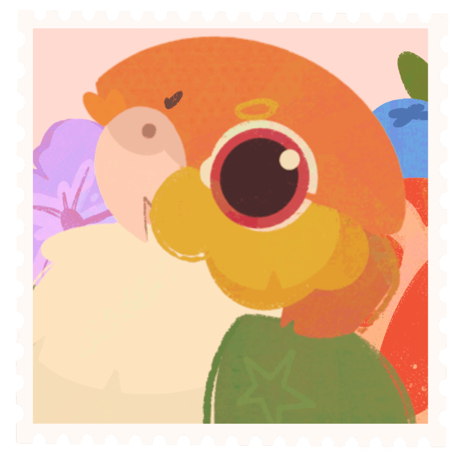 Grumpy Red Kite sticker by Junedove - in.cube8r